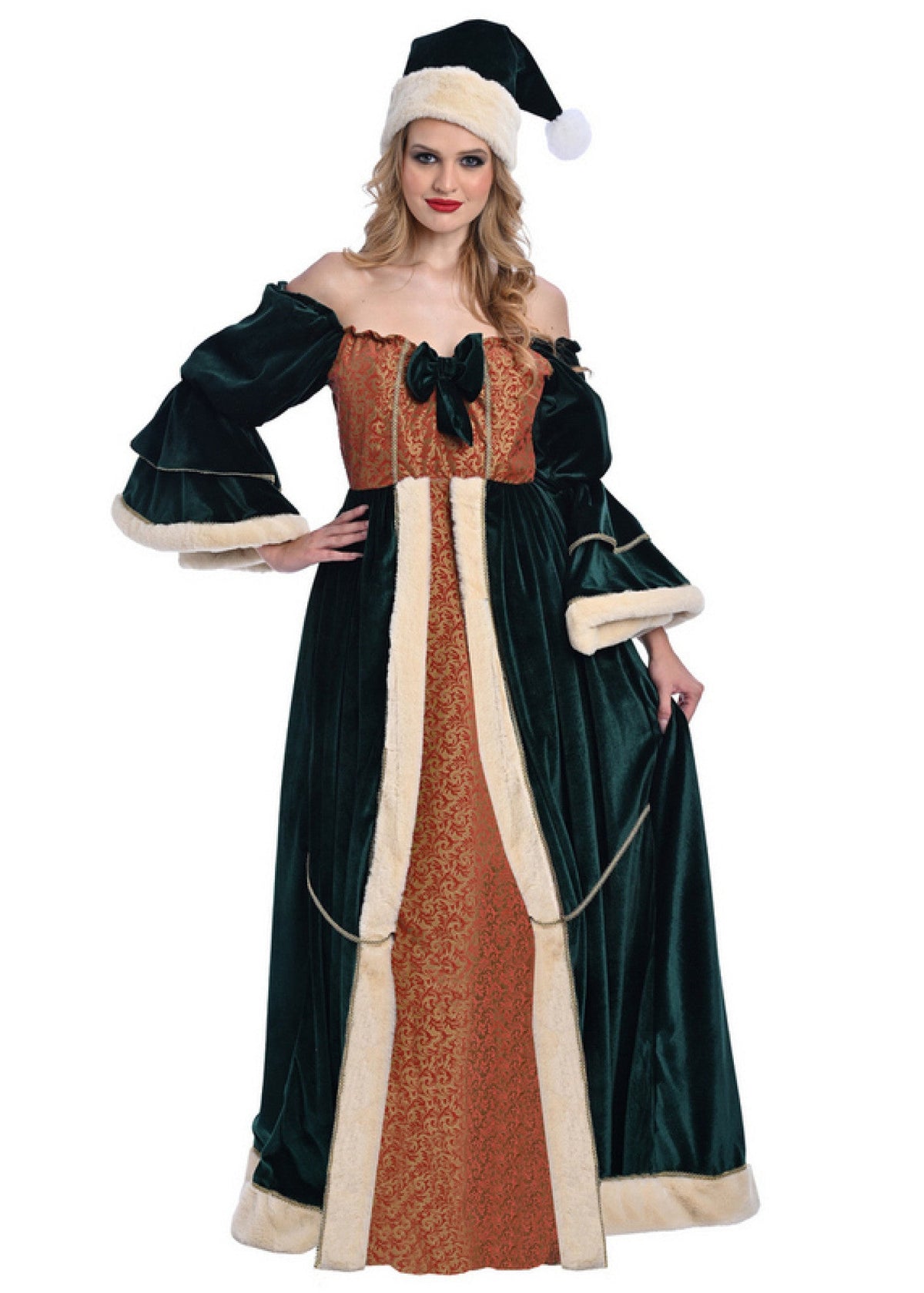 Christmas Green Mrs. Santa Claus Costume - Adult Woman — Blessed ...