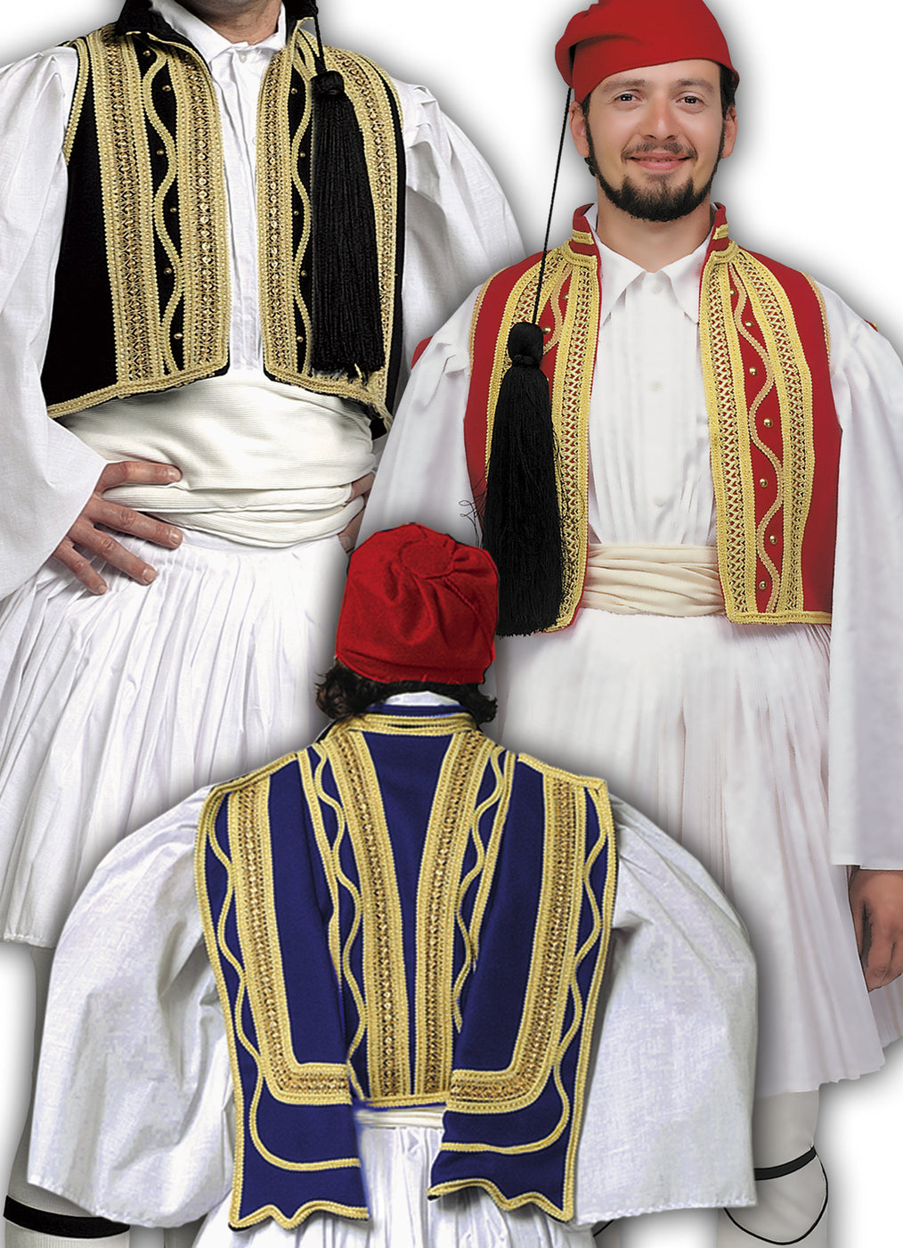 Greek Costume Men's Evzonas Vest Decor — Blessed Celebration