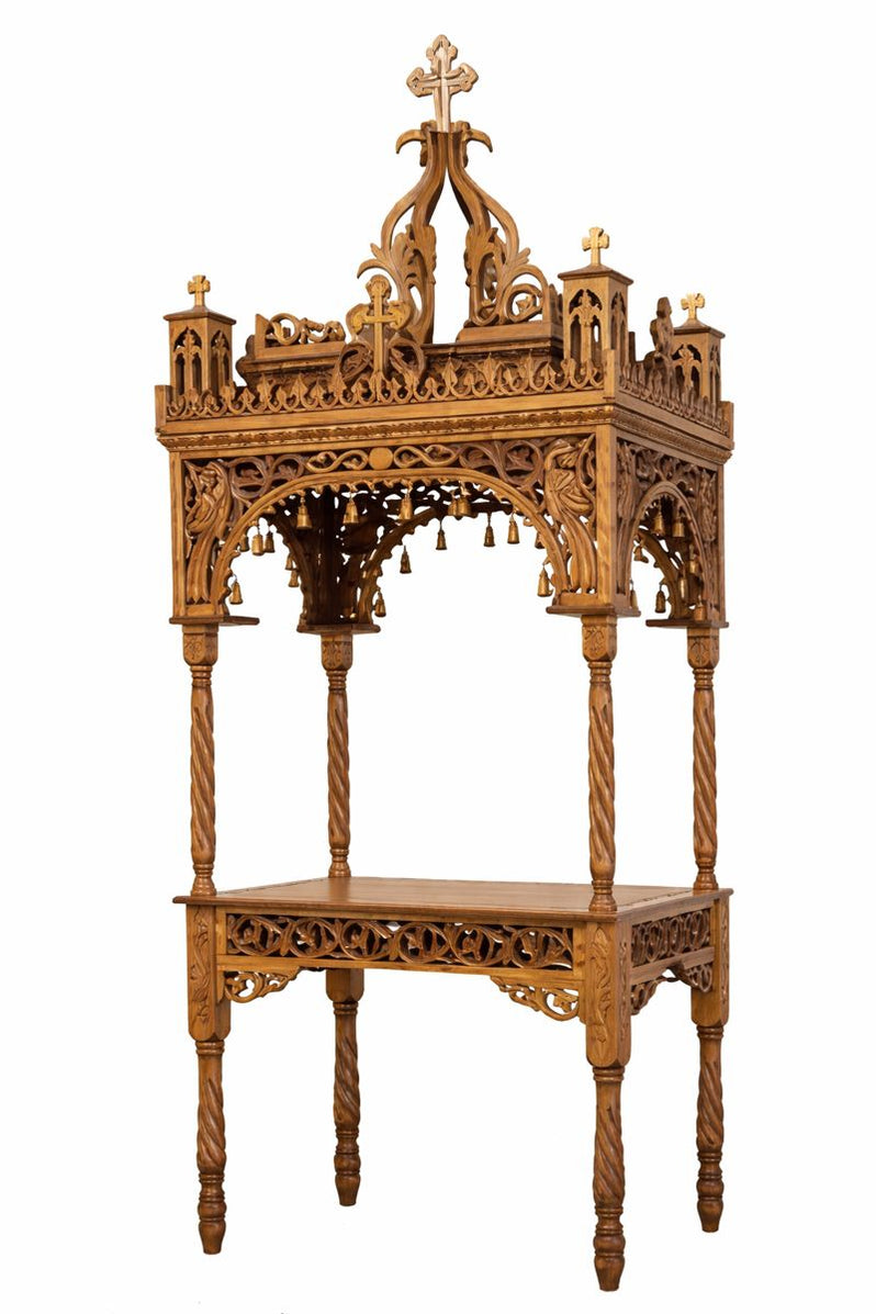 Hand-Carved Wooden Epitaphios Canopy (No. 492) — Blessed Celebration