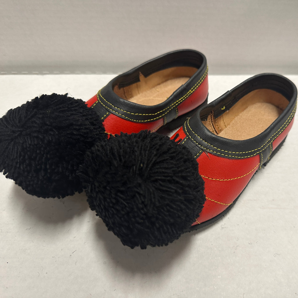 Tsarouchi Red & Black Shoes | Traditional Greek Shoes — Blessed Celebration