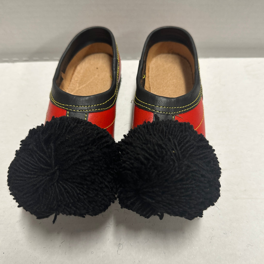 Tsarouchi Red & Black Shoes | Traditional Greek Shoes — Blessed Celebration