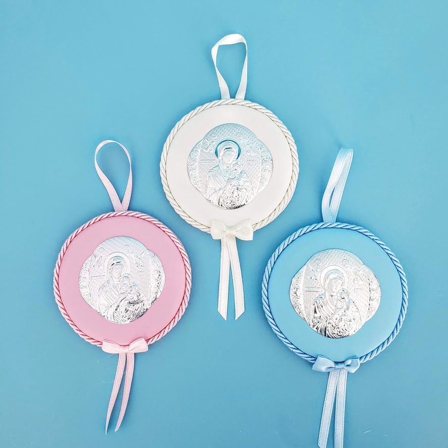Round Nursery Icon 4.5" Diameter - Blue, Pink or Cream — Blessed ...