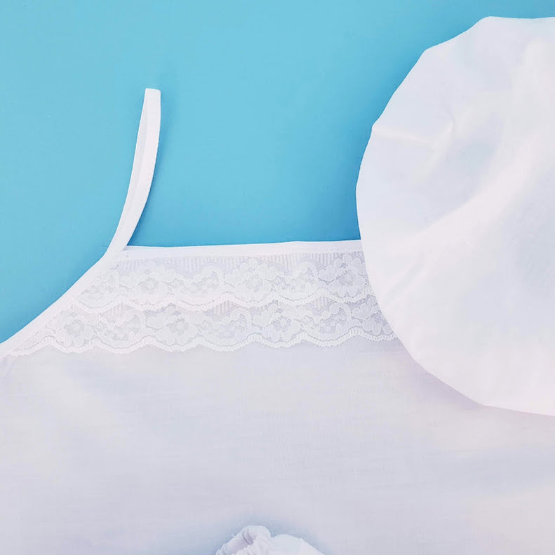 3 Piece - Simple Chic Girl's White Undergarments — Blessed Celebration