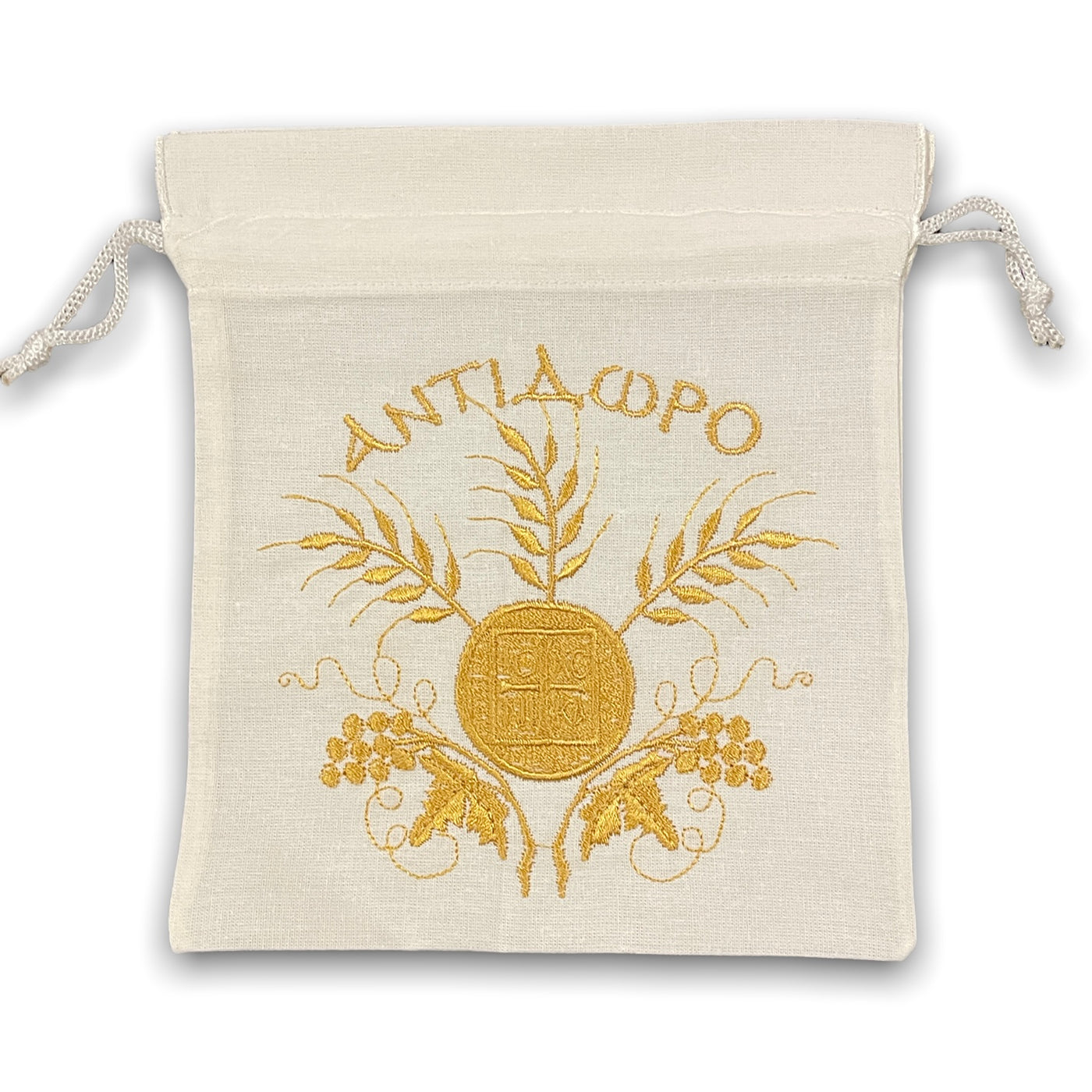 Antidoron Cotton Pouch Bag for Holy Bread ICXC With Cord — Blessed ...